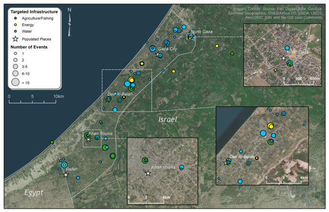 Maps – Targeting of Infrastructure in the Middle East